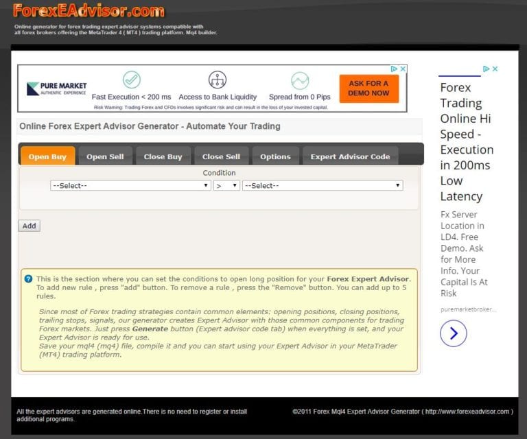 Creare un Expert Advisor per MetaTrader senza programmare